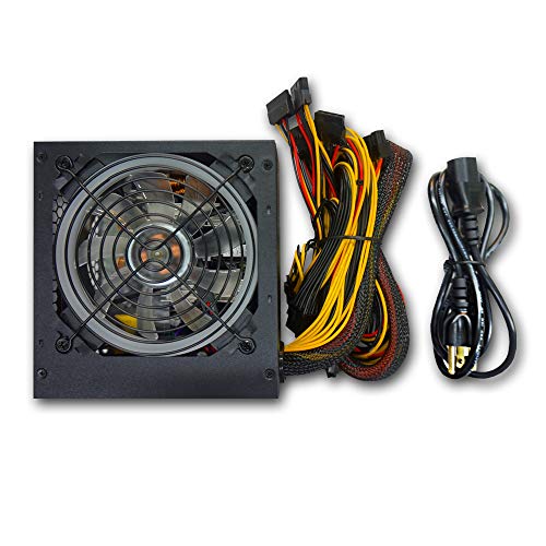 Smartbuy 1000W LED Fan Silent PC ATX Power Supply PSU SATA 12V PCI-E w/Auto Fan Speed Control w/Multi-Function Protection (RGB LED)
