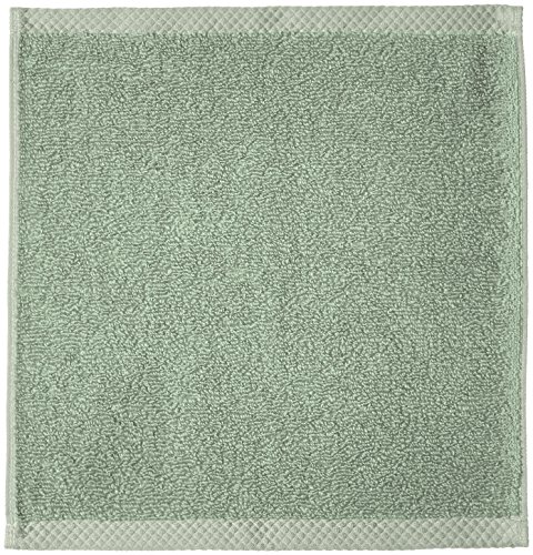 Amazon Basics Cotton Washcloths, Quick-Dry, 12" x 12", 12-Pack, Seafoam Green