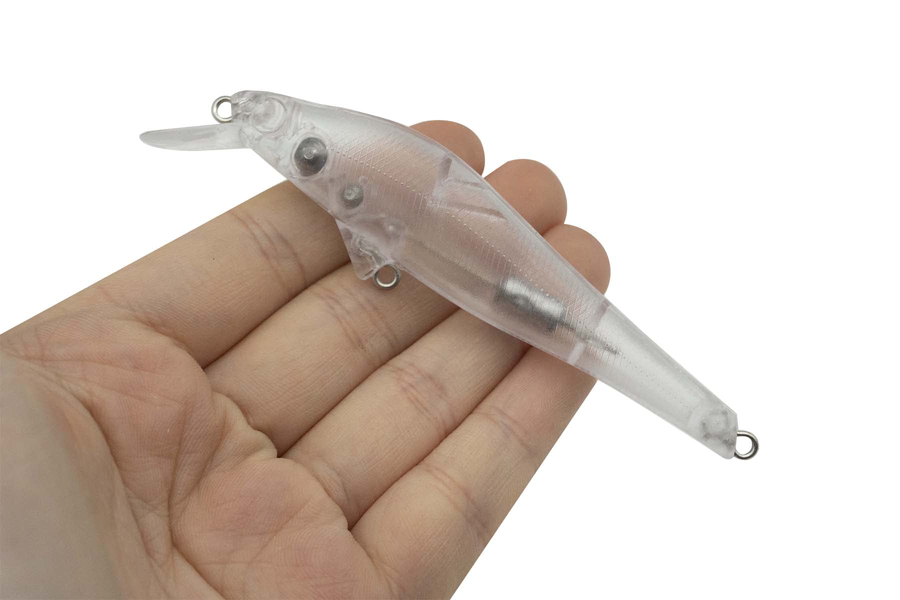 10PCS Unpainted topwater Minnow Fishing Lure 10.1cm 9g Crankbait Artificial Hard Bait Carp Pike Bass Wobblers Deep Diving Fishing jerkbait 8201 Free Eye