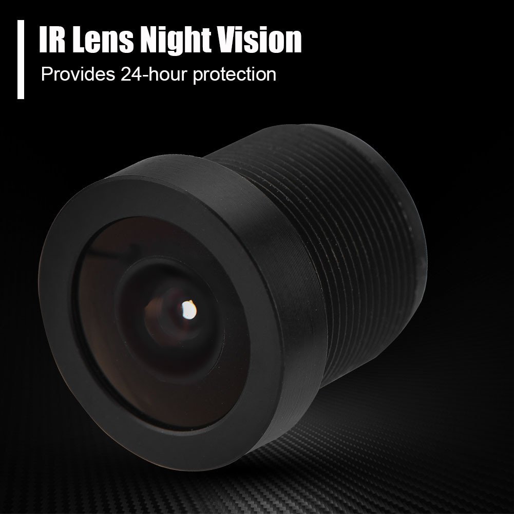2.1mm Camera Lens, 150° Wide Angle HD IP Camera CCTV Lens for 1/3'' & 1/4'' CCD Chips Support Night Vision, 24-Hour for Security Surveillance Default