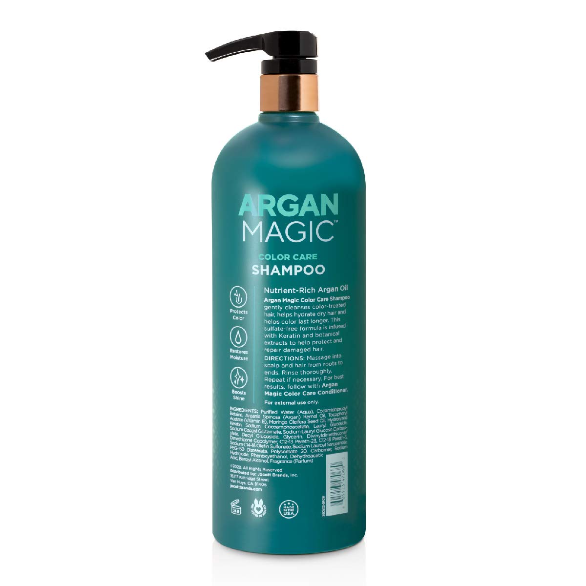 Argan Magic Color Care Shampoo β Gently Cleanses & Restores Color Treated Hair | Hydrates & Helps Color Last Longer | Infused with Keratin & Botanical Extracts | Made in USA | Paraben Free (32 oz)