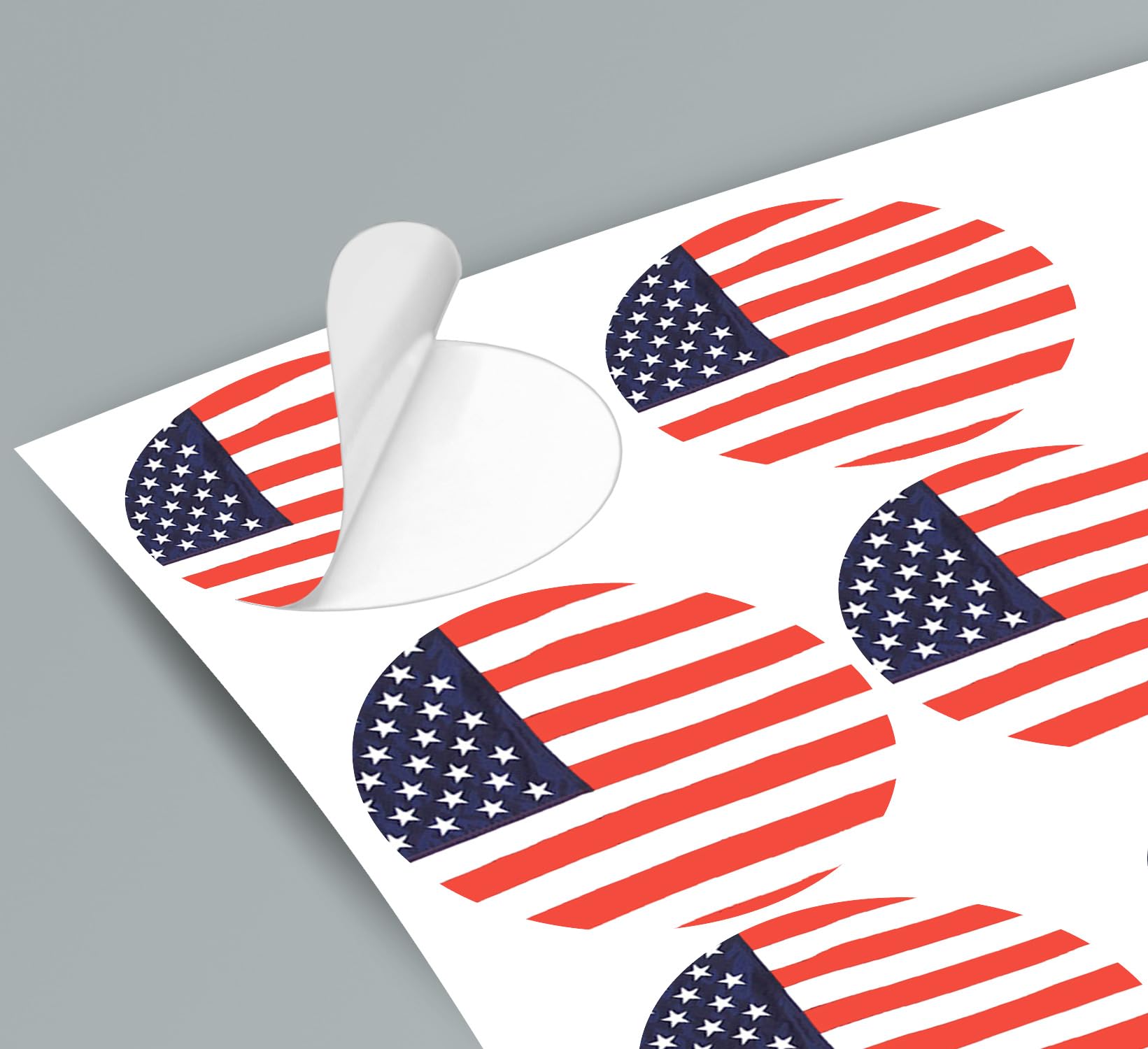 American Flag Envelope Seals - 1.2" Circle Stickers - 144 America USA Circle Stickers (Flag)