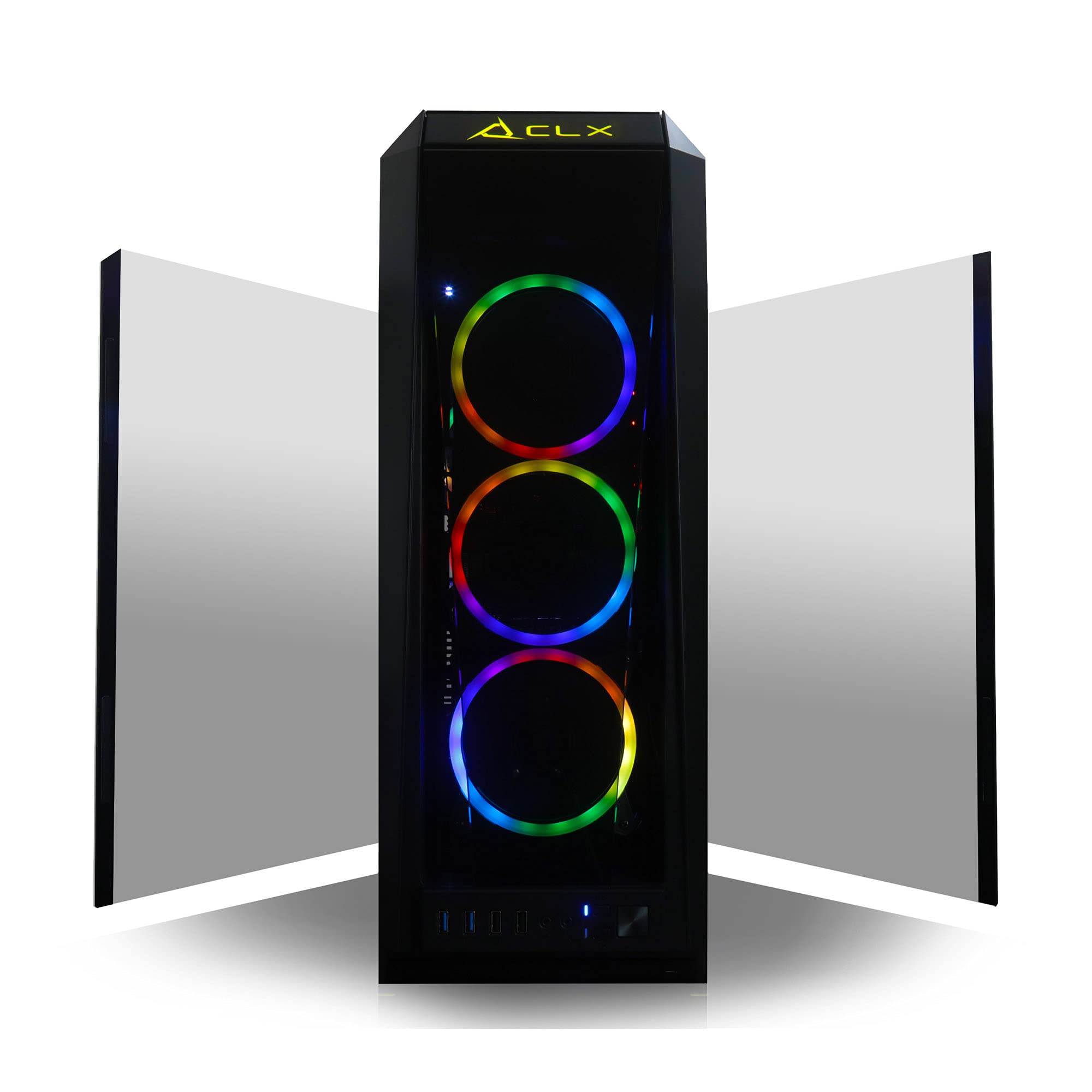 CLX Set VR-Ready Gaming Desktop - Liquid Cooled AMD Ryzen 9 5950X 3.4GHz 16-Core Processor, 64GB DDR4 Memory, Radeon RX 6900 XT 16GB GDDR6 Graphics, 1TB SSD, 6TB HDD, WiFi, Windows 11 Home 64-bit