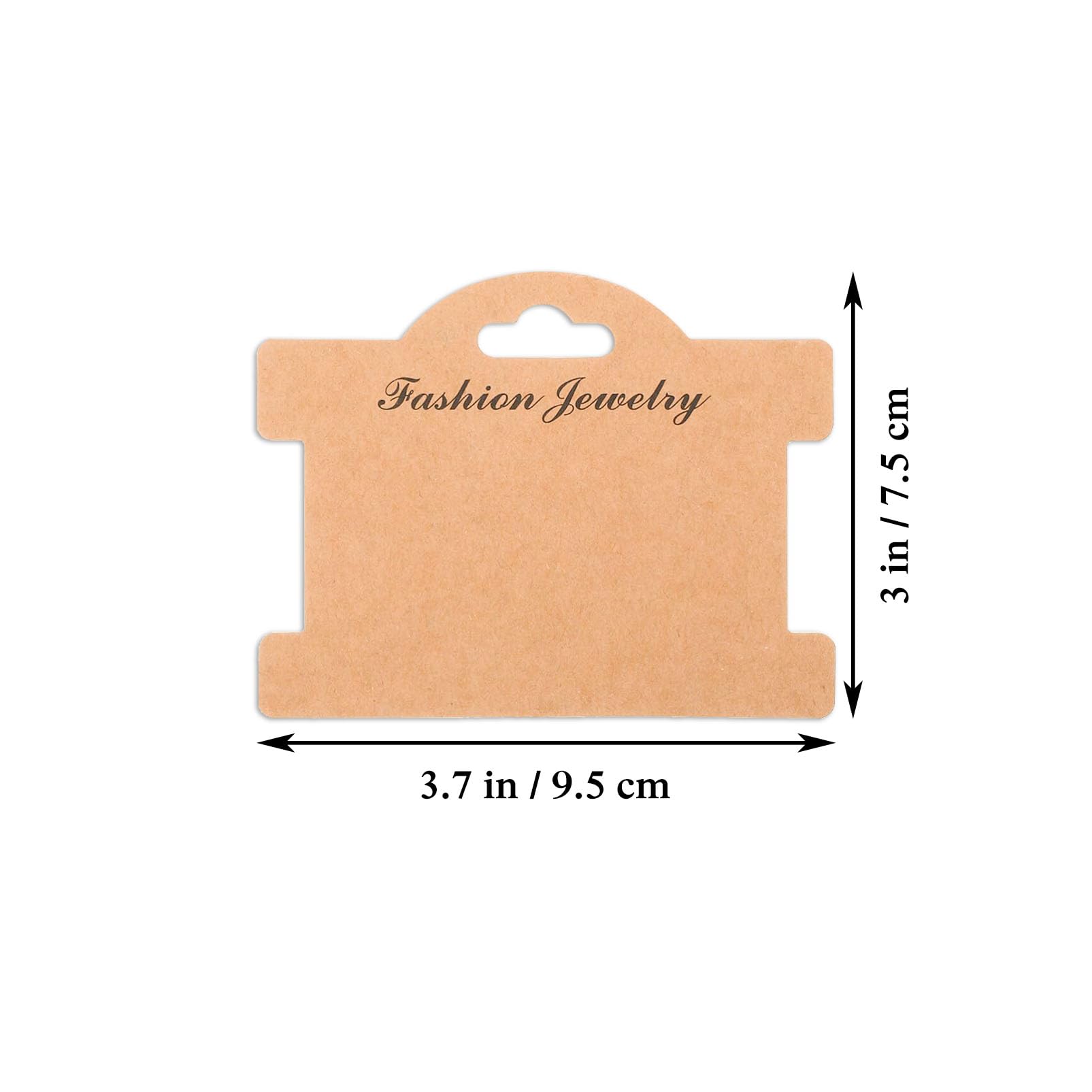 100pcs Jewelry Display Cards Bracelet Display Cards Necklace Card Holder Hanging Cards Earrings Showing Tags (3.7x3 in, Brown)