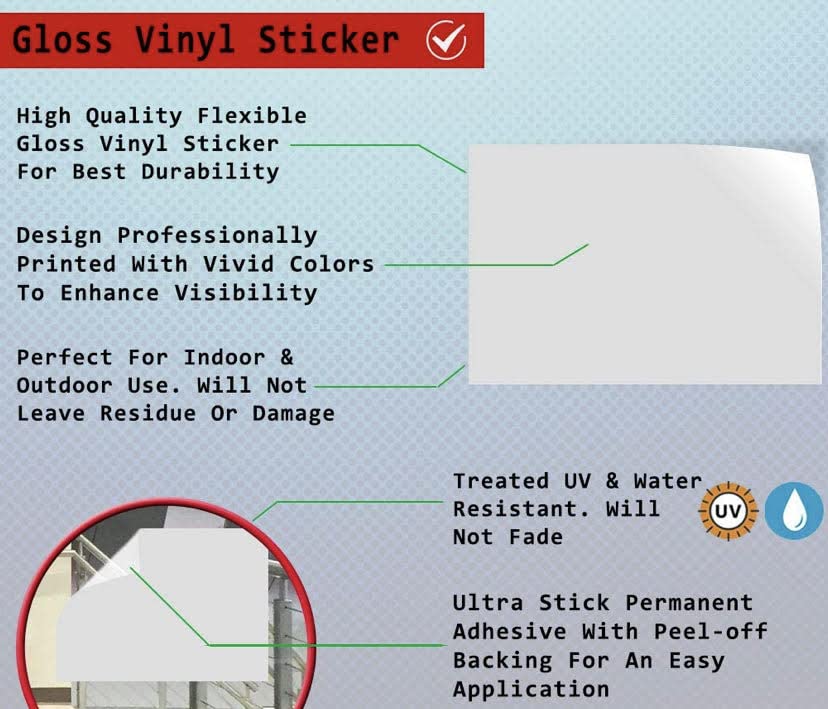 8 X 12 Inches For Rent Sign Plastic Coated Self-Adhesive Window Peal Sticker with A Space to Hand Write- 4Pack