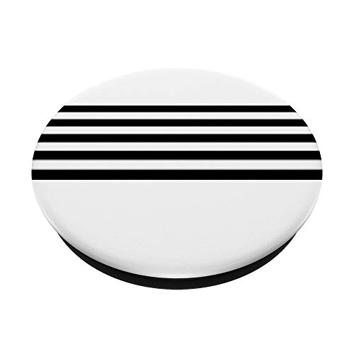 Black and white - Gift idea - Black and white striped PopSockets Swappable PopGrip