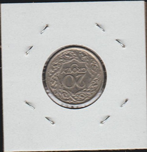1923 PL Crowned Eagle with Open Wings Twenty Cent Piece Choice About Uncirculated Details