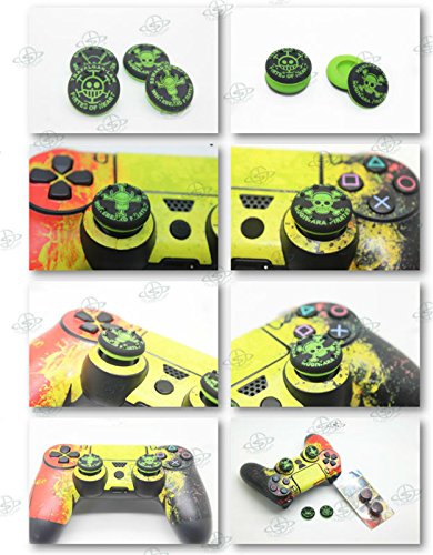 4PCS Analog Stick Thumb Stick Grips Thumbsticks Joystick Cap for PS4 PS3 Xbox one Xbox 360 PS2 Controller one Piece (Green)