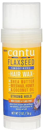 Cantu Flaxseed Smoothing Hair Wax with Shea Butter, Beeswax, Honey & Coconut Oil 2 oz