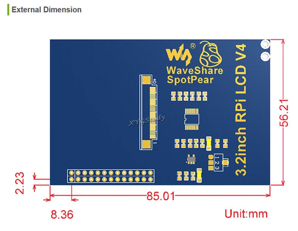 3.2 inch Resistive Touch Screen TFT XPT2046 LCD compatible with Raspberry Pi (Pi 1 2 3) Model B B+ A+ Raspbian Video Photo System @XYGStudy