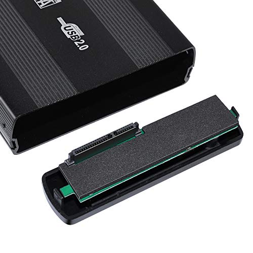 3.5 inch HDD External Case USB 2.0 to SATA External 3.5 Hard Drive Enclosure Disk for 3.5 SATA HDD External Storage Box with Aluminum Case (USB2.0-Silver)