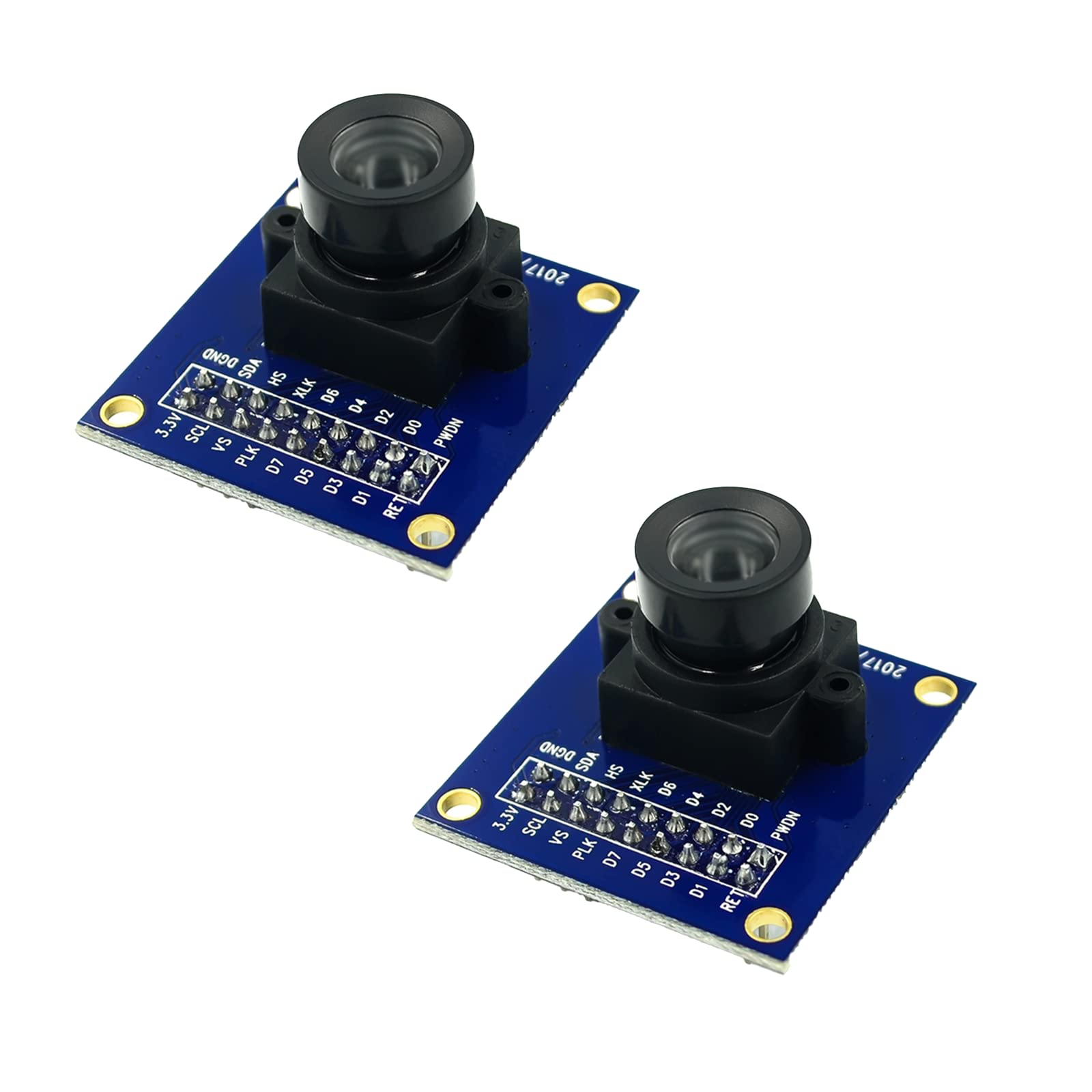 10Gtek OV7670 640x480 30fpsVGA 1.3V/ (Lux-sec) CMOS Camera Module I2C for Arduino FPGA ARM, Pack of 2