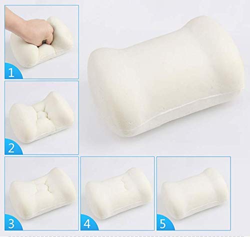 Car Seat Headrest Pillow, Support Neck Pillow Head Protection Cervical Spine Adjustable on Both Sides Telescopic Version PU Leather Universal for Kids Adults Travel(Beige)