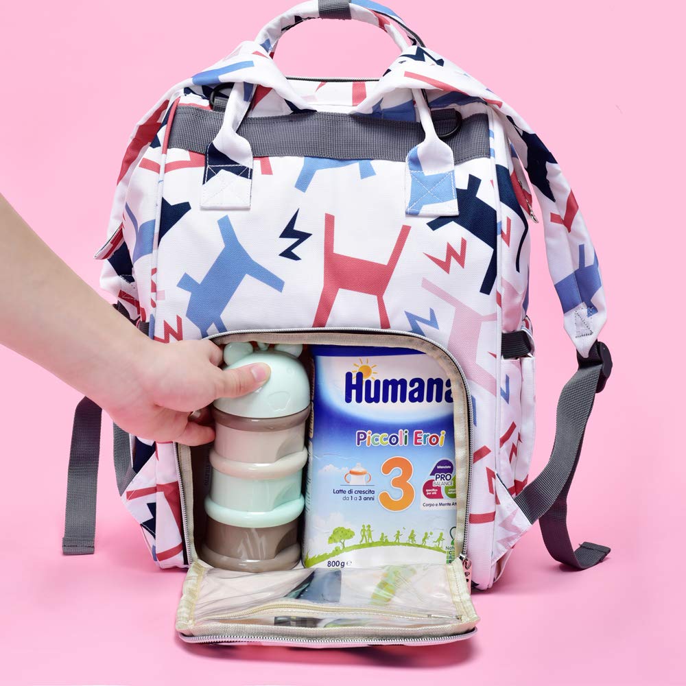 UARERISE Diaper Bag Backpack,Maternity Mummy Travel Backpack,Baby Care Nappy Bag Large capacity and Multifunction (Style 4)