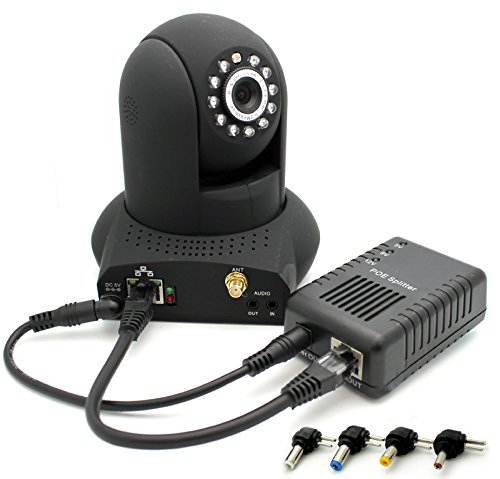 Amcrest Active PoE Splitter Adapter, IEEE 802.3af compliant, Up To 100 meters, 5V / 12V Output