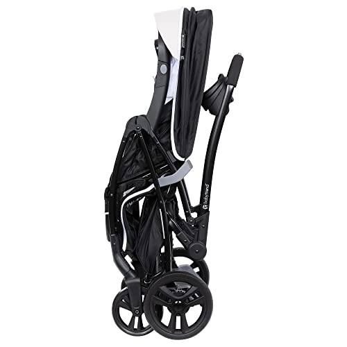 Baby Trend Sit N' Stand 5-in-1 Collapsible Shopper Stroller with Canopy, Visor, Extendable Storage Basket, Phone Tray, and 2 Cup Holders, Modern Khaki