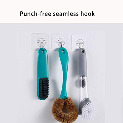 Glue Hooks Hooks For Hanging - Heavy Duty Shower Sticky Hooks Key Hook Seamless Waterproof And Oil Proof,For Kitchen Bathroom Ceiling Window（ 30 Pack）-GREENF