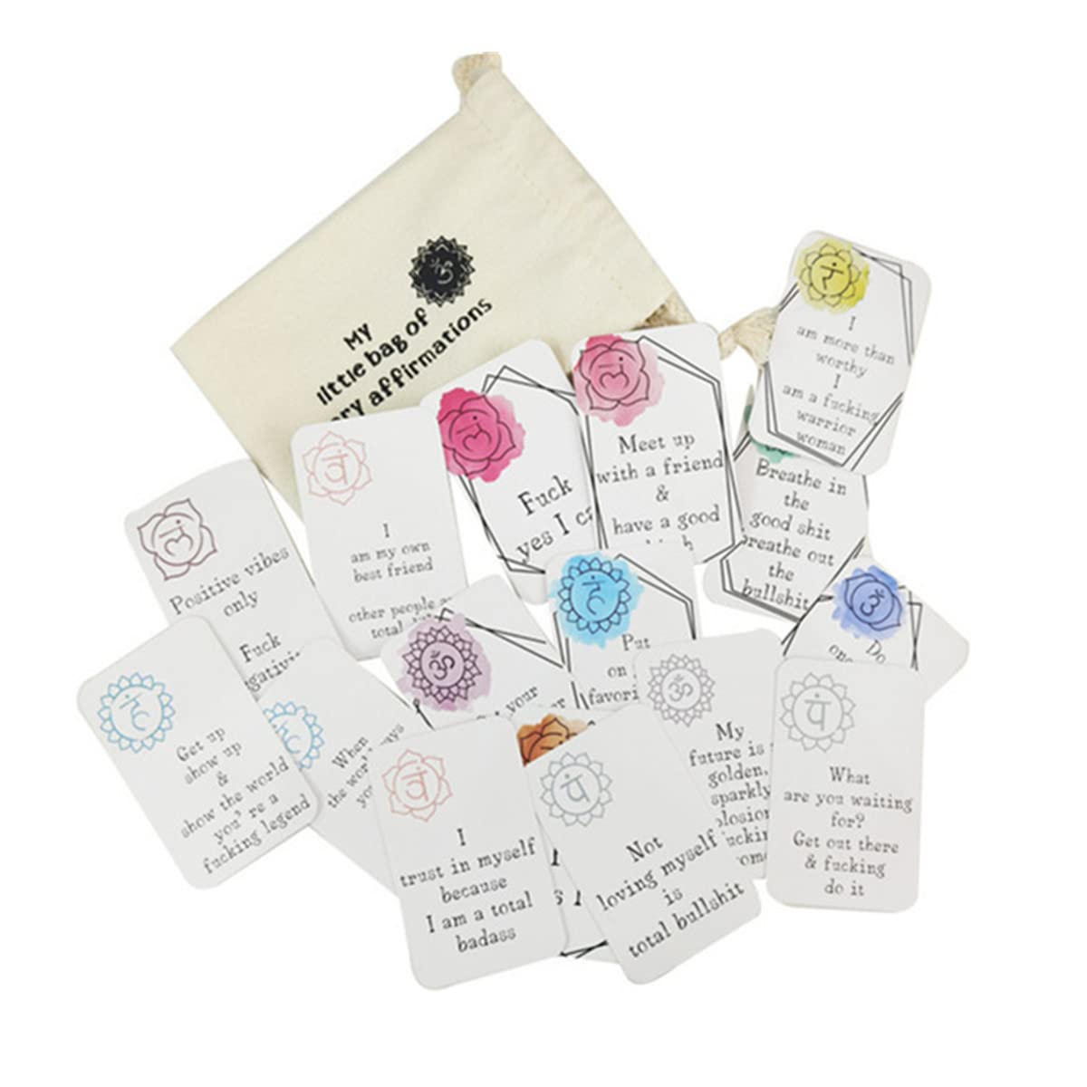 16pcs Funny Affirmation Card Gift - Positivity Affirmation Cards | Daily Affirmation Cards Motivational Phrase | Affirmation Cards Set | Positive Affirmations Cards | Birthday Cards for self Friends