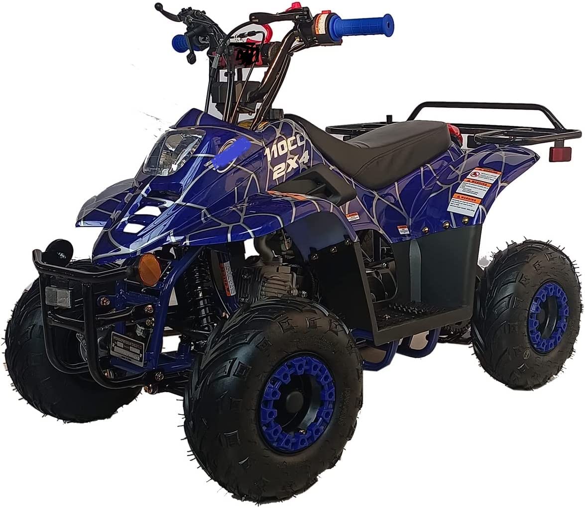 110cc ATV Four Wheelers Fully Automatic 4 Stroke Engine 6 Inch Tires Quads for Kids Spider Black