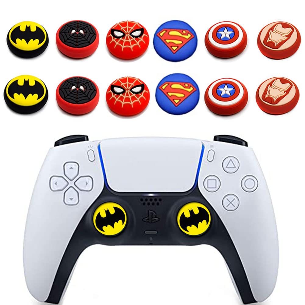 12Pcs Analog Thumb Grip Stick Cover, Wireless Controllers Game Remote Joystick Cap, Fantastic Non-Slip Silicone Handle Protection Cover for PS5/PS4/Xbox one/360/NSwitch PRO