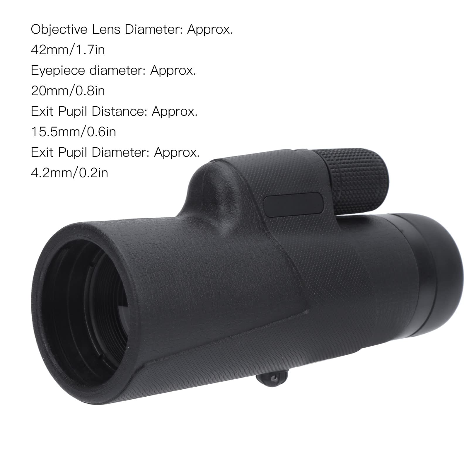 10x42 HD Monocular Telescope Outdoor Handy Monocular with BK7 Prismfor 10X Magnification FMC Coating for Bird Watching Hiking Camping