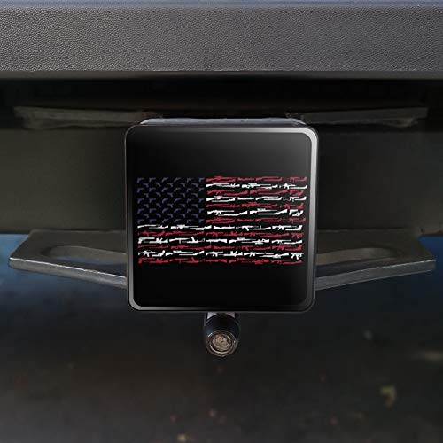 American Gun Flag USA Second 2nd Amendment Tow Trailer Hitch Cover Plug Insert 2"