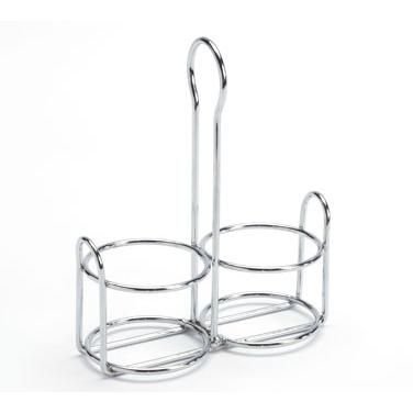American Metalcraft MCADDY Mini Glass Jar Caddy, Stainless Steel, 5-1/2" H, 2-1/4" W, 4-1/2" L