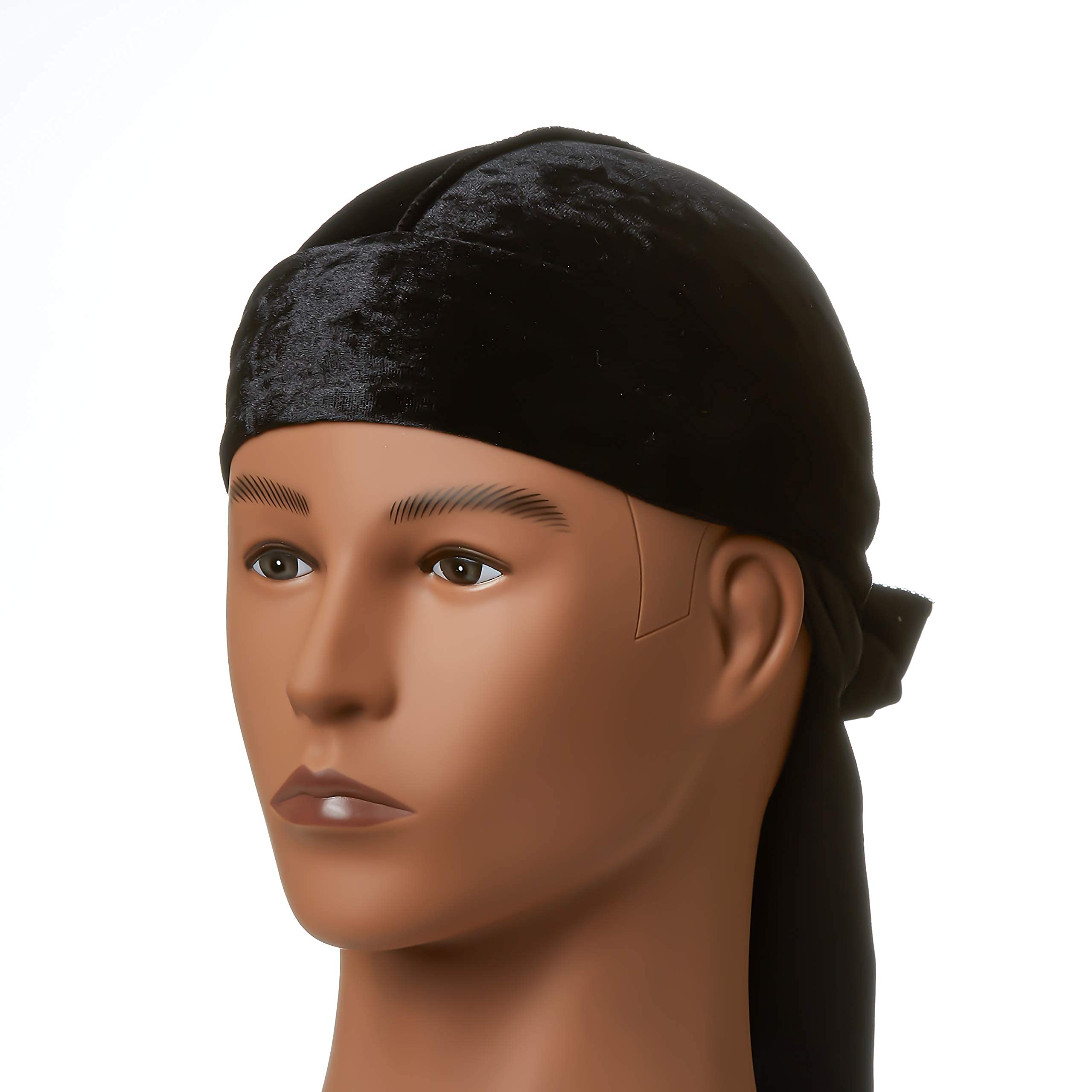 KISS RED Premium Bow Wow X Power Wave Crushed Velvet Durag (Black)