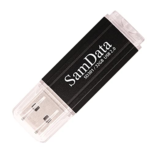 SamData 5 Pack 32GB USB 2.0 Flash Drive Thumb Drive Memory Stick Pen Drives Jump Drive for Data Storage (5Pack Black)
