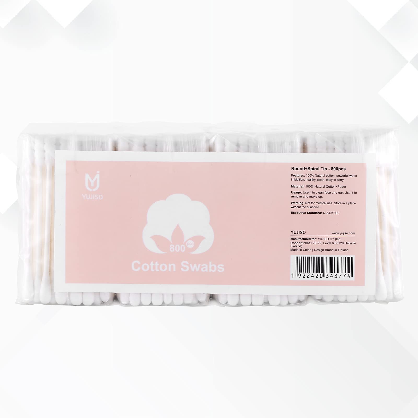 Cotton Swabs,800 Pcs Cotton SwabsNatural Cotton Buds,Cruelty-Free Cotton Swabs, Biodegradable,All Natural Cotton Swabs,Chlorine-Free Hypoallergenic Cotton Swabs