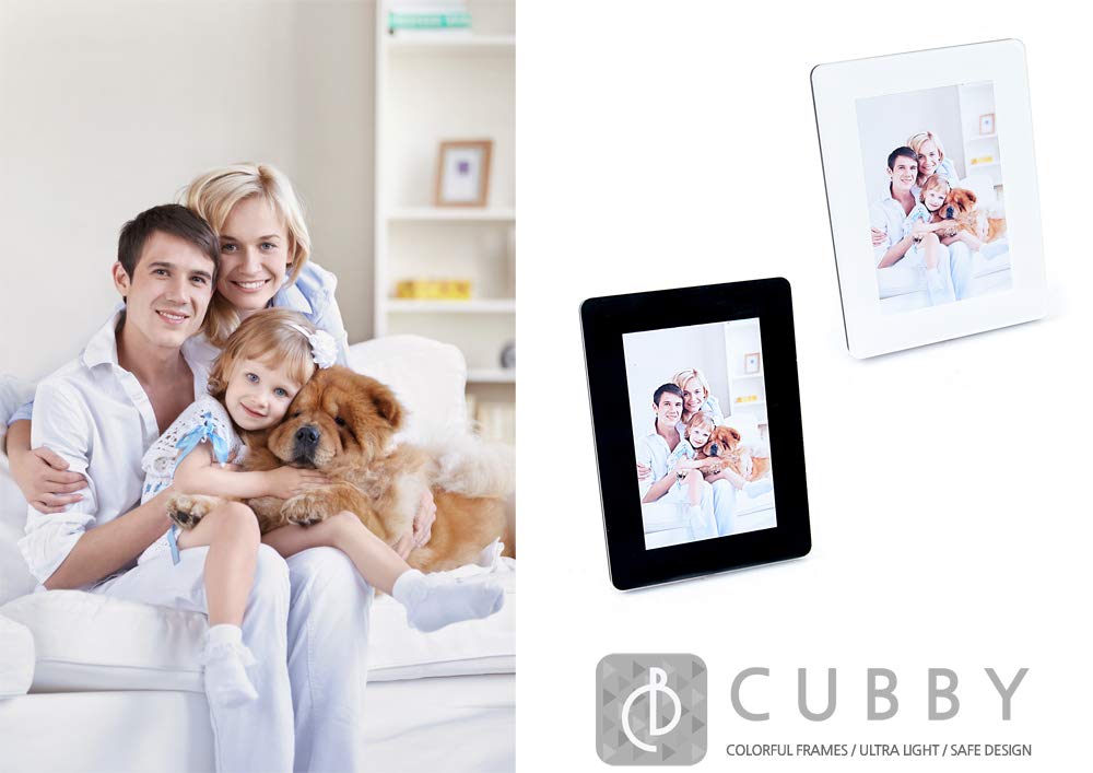 6x8 Cute Colorful Safe Design Cubby Ultra Light Pictures Frame (All Black)