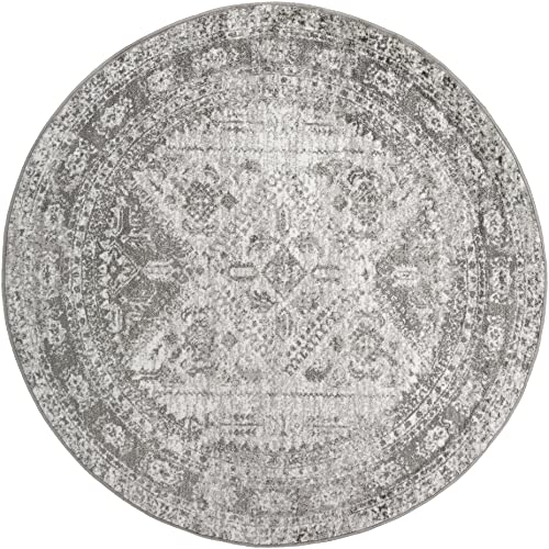 Artistic Weavers Desta Vintage Oriental Area Rug, 5'3" Round, Charcoal