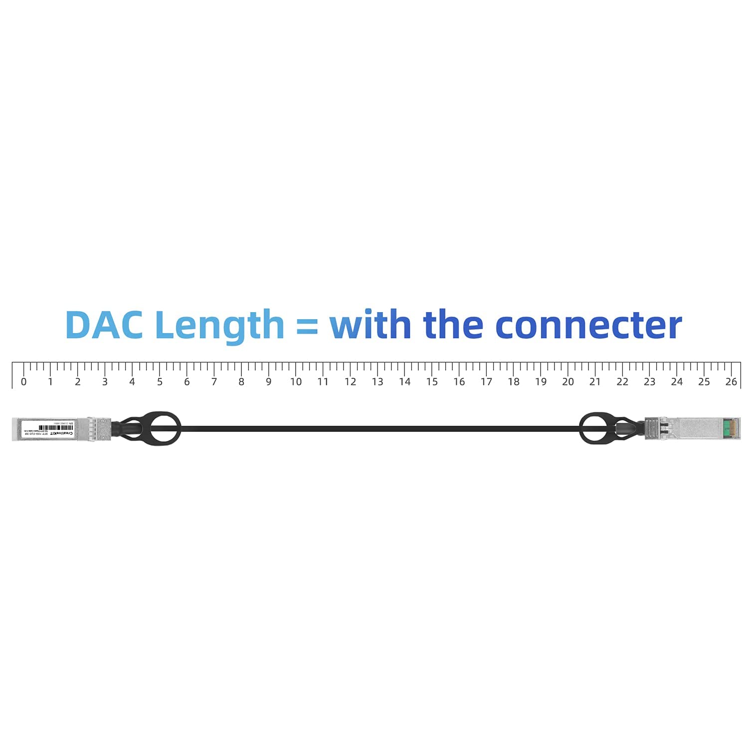 CreativeKIT Sfp Cable 0.3m,10G SFP+ DAC Twinax Cable Passive Compatible with Cisco SFP-H10GB-CU0.3M, uc-dac-sfp+ Ubiquiti (SFP-H10GB-CU0.3M)