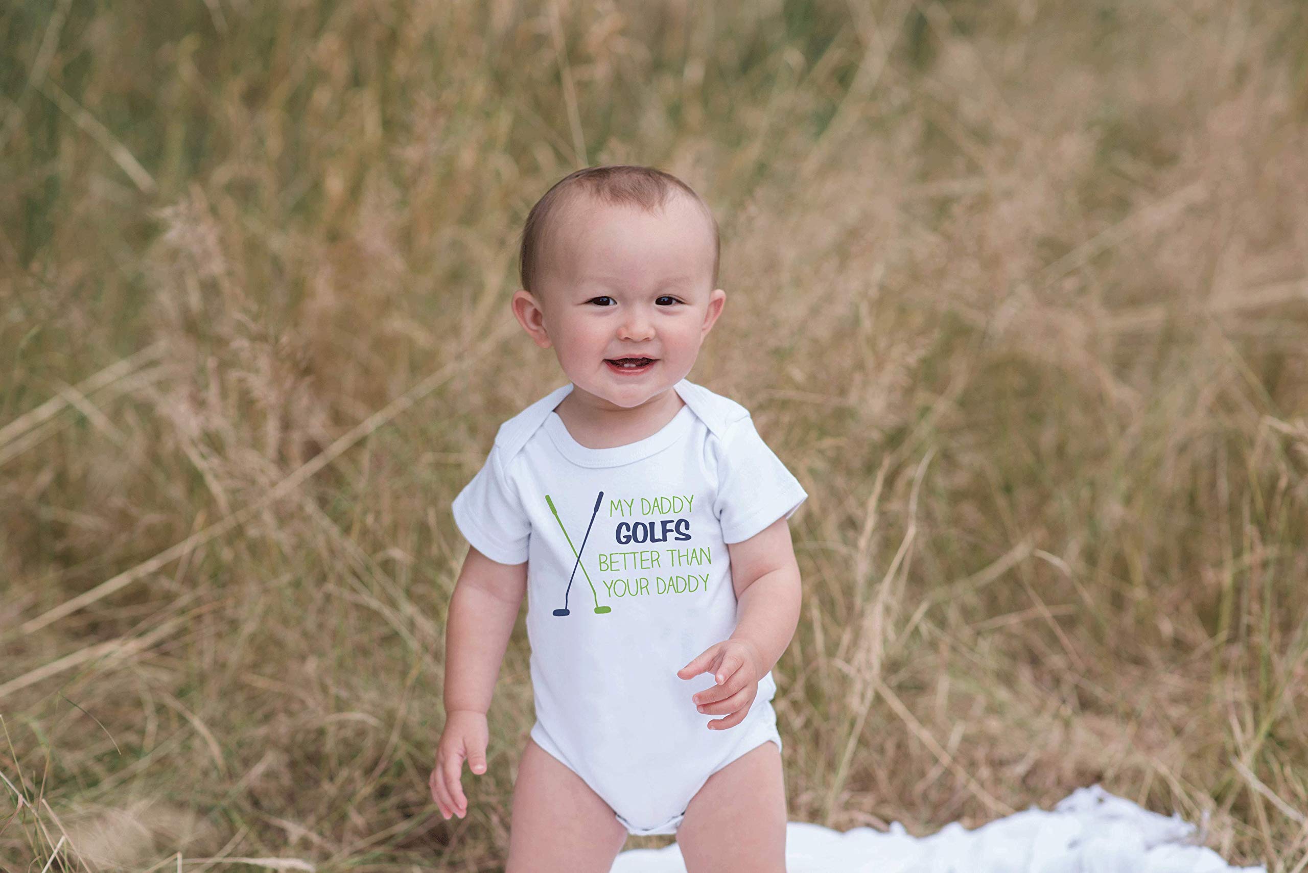 7 ate 9 Apparel Boys My Daddy Golfs Better Than Your Daddy Onepiece 0-3 Months