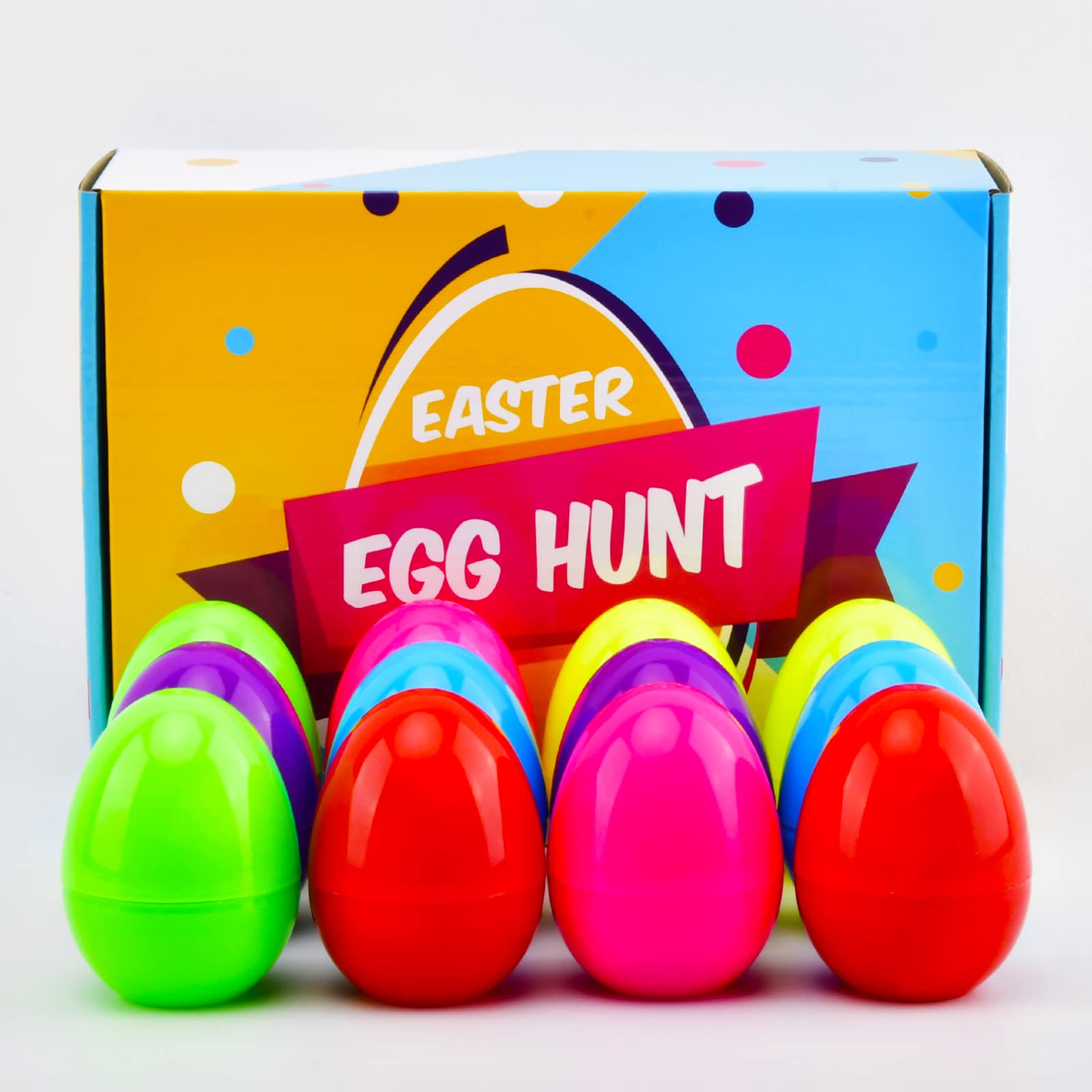12Pcs Prefilled Easter Eggs with Car Building Blocks, Mini Construction Toys Inside, Easter Basket Stuffers Fillers for Easter Eggs Hunt Party Favors, Classroom Prize Gifts