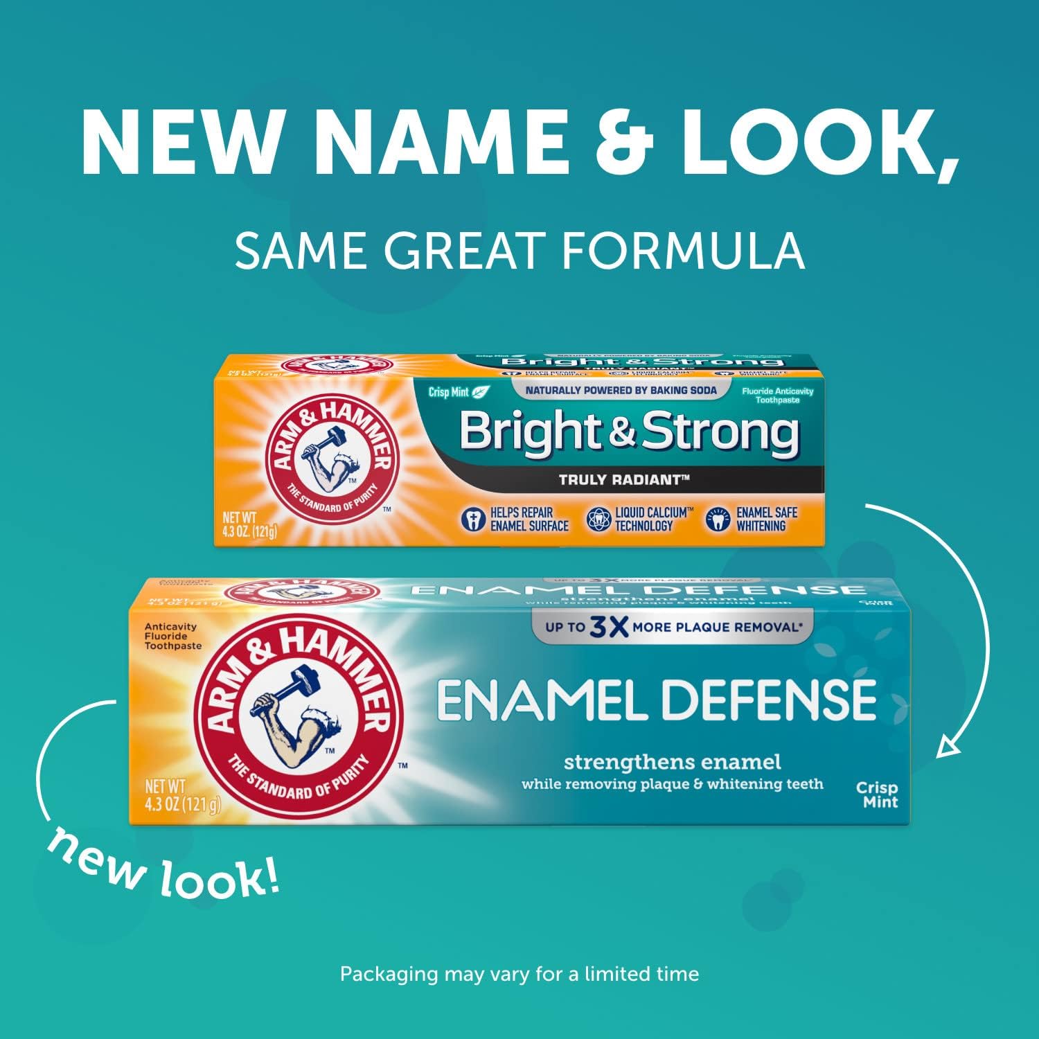 Arm & Hammer Toothpaste Truly Radiant Bright & Strong 4.3 Ounce (127ml) (3 Pack)