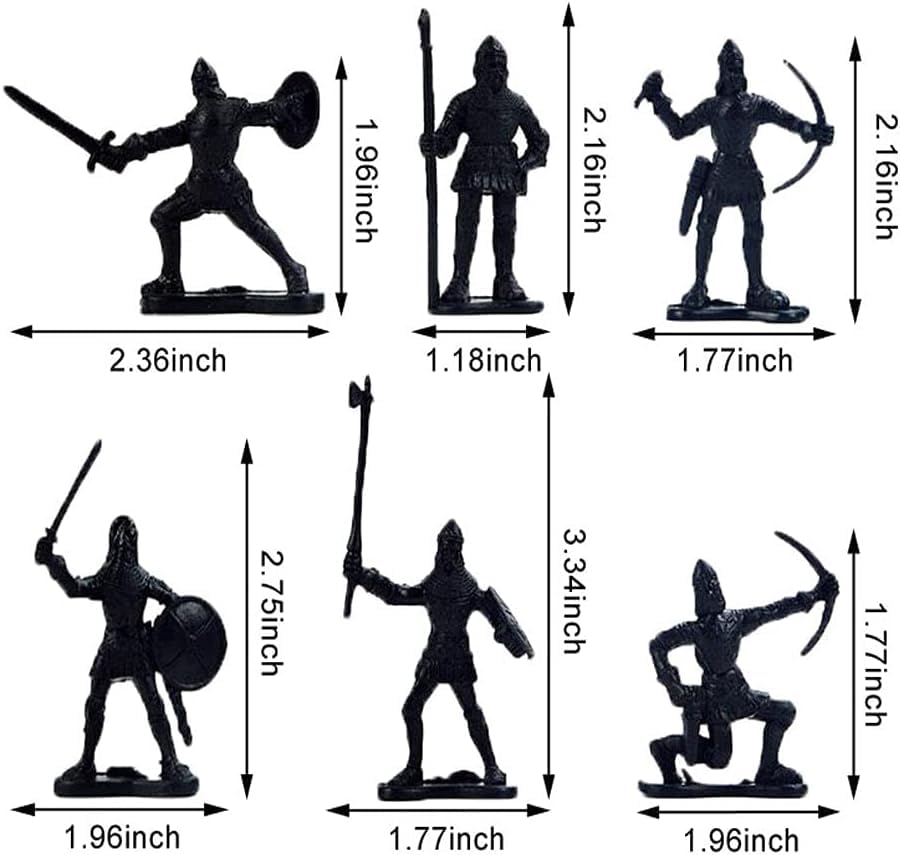 28 Pieces Knight & Horses Soldier Toys Army Men Action Figures, 3 Inch