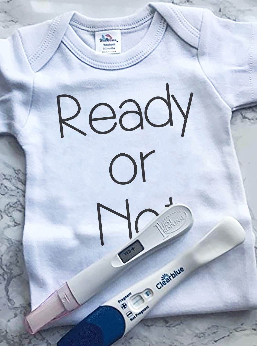 7 ate 9 Apparel Ready or Not Pregnancy Announcement Onepiece 0-3 Months