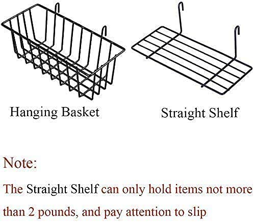 GBYAN Wire Wall Grid with Baskets Black Photo Grid Metal Wall Organizer for Wall Decoration, Picture Display, Memo Board