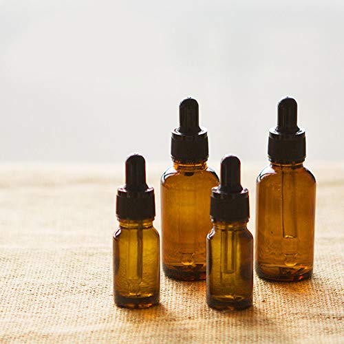 Mggsndi Empty Amber Bottle Glass Essential Oil Liquid Aromatherapy+Dropper Cap Tool - Easy to Use and Clean for Storing Chemistry and Laboratory Chemicals, Perfumes Green 30ml