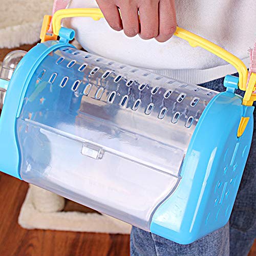 Bird Travel Carrier,Clear View Carrying Cage,Small Animal Portable Outgoing Gear,Transparent & Lightweight Parrots Carrying case for Cockatiels Green Cheek Finch Lovebirds