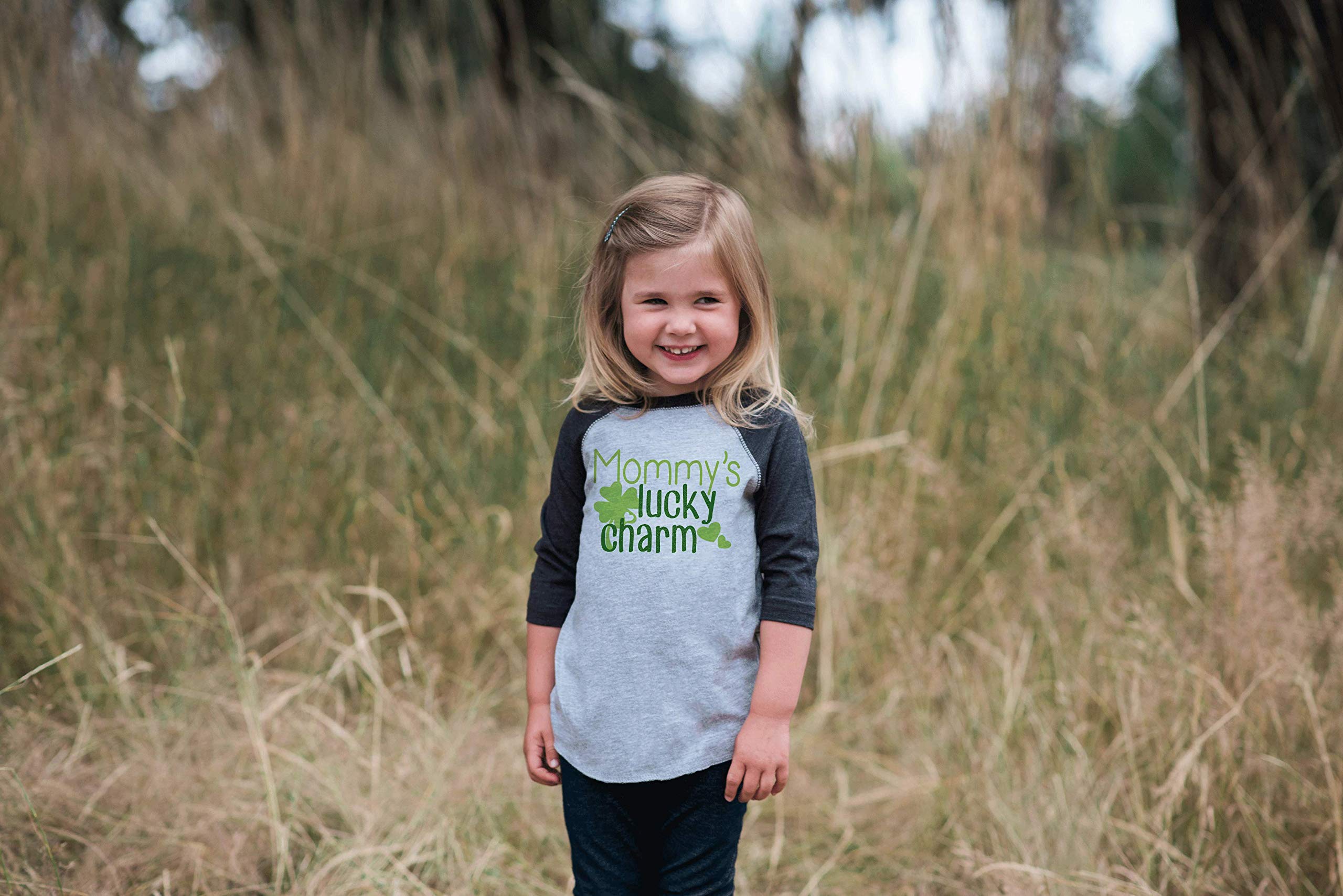 7 ate 9 Apparel Boy's St. Patrick's Day Vintage Baseball Shirt T-Shirt 18 Months Grey and Green