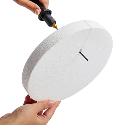 8x8 Inch Round Foam Circles for Crafts and DIY Projects, 1 Inch Thick (White, 6 Pack)