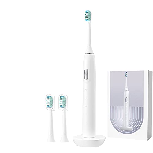 YARONGJIE Electric Toothbrush for Adults, Sonic Electric Toothbrush,Smart Timing for 2 Minutes Powerful Cleaning, 45000 VPM,90 Days Long Battery Life, IPX7 Waterproof Available for Bathing (White)