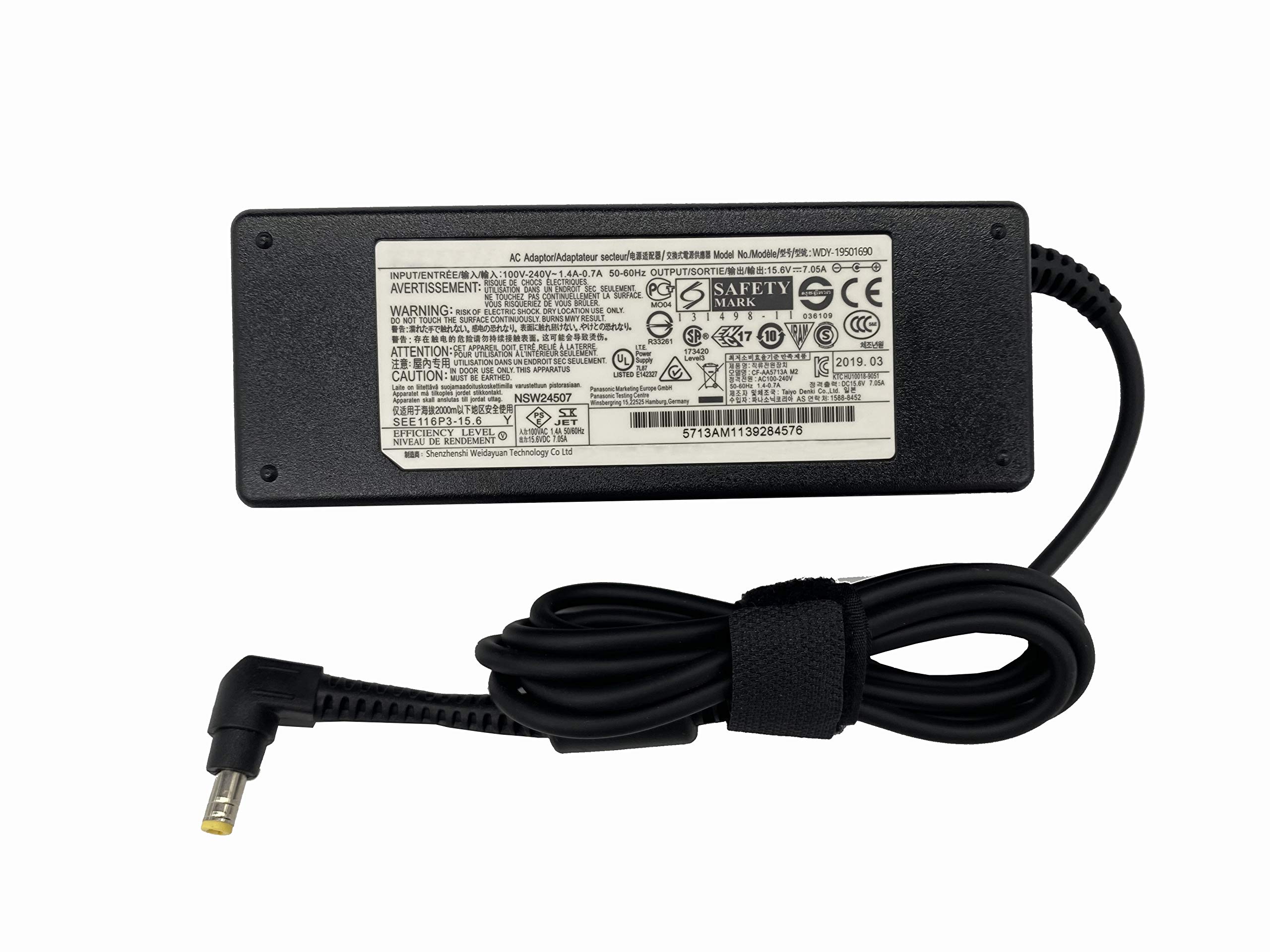 100% Original 15.6V 7.05A 110W 5.52.5mm CF-AA5713A M1 Power Charger for Panasonic Toughbook CF-31 CF-53 CF-52 CF-19 Laptop AC Adapter
