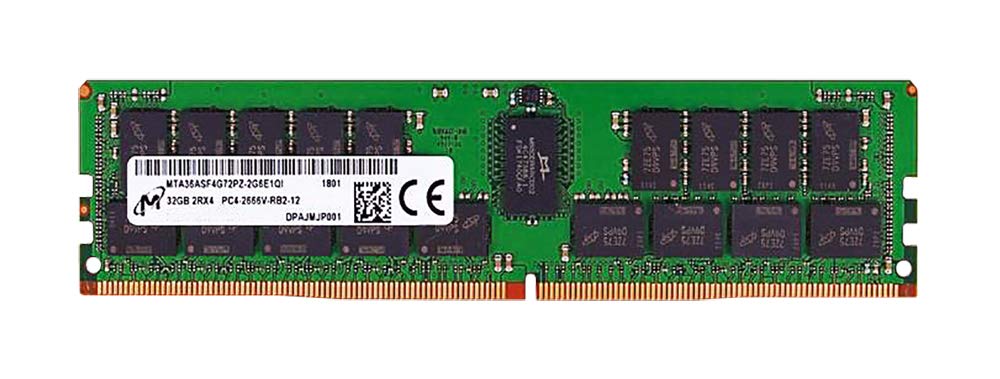 Micron Memory Bundle with 256GB (8 x 32GB) DDR4 PC4-21333 2666MHz RDIMM (8 x MTA36ASF4G72PZ-2G6E1), Dual Ranked Registered ECC Memory