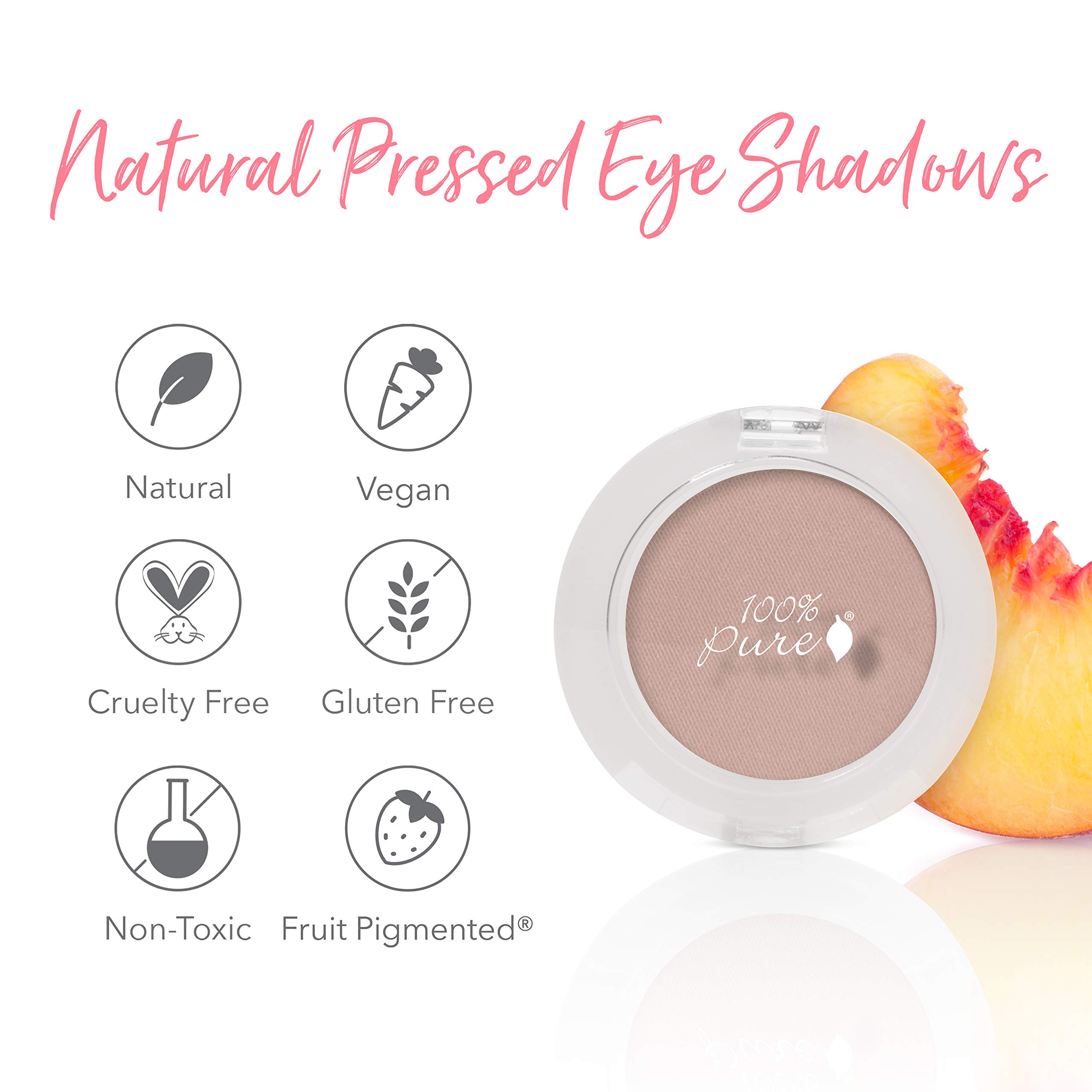 100% PURE Pressed Powder Eye Shadow (Fruit Pigmented), Star Shimmer Eyeshadow, Buildable Pigment, Easy to Apply, Natural Makeup (Soft Gold Sheen w/ Yellow Undertones) - 0.07 oz