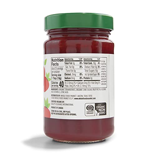 365 by Whole Foods Market, Organic Strawberry Fruit Spread, 17 Ounce