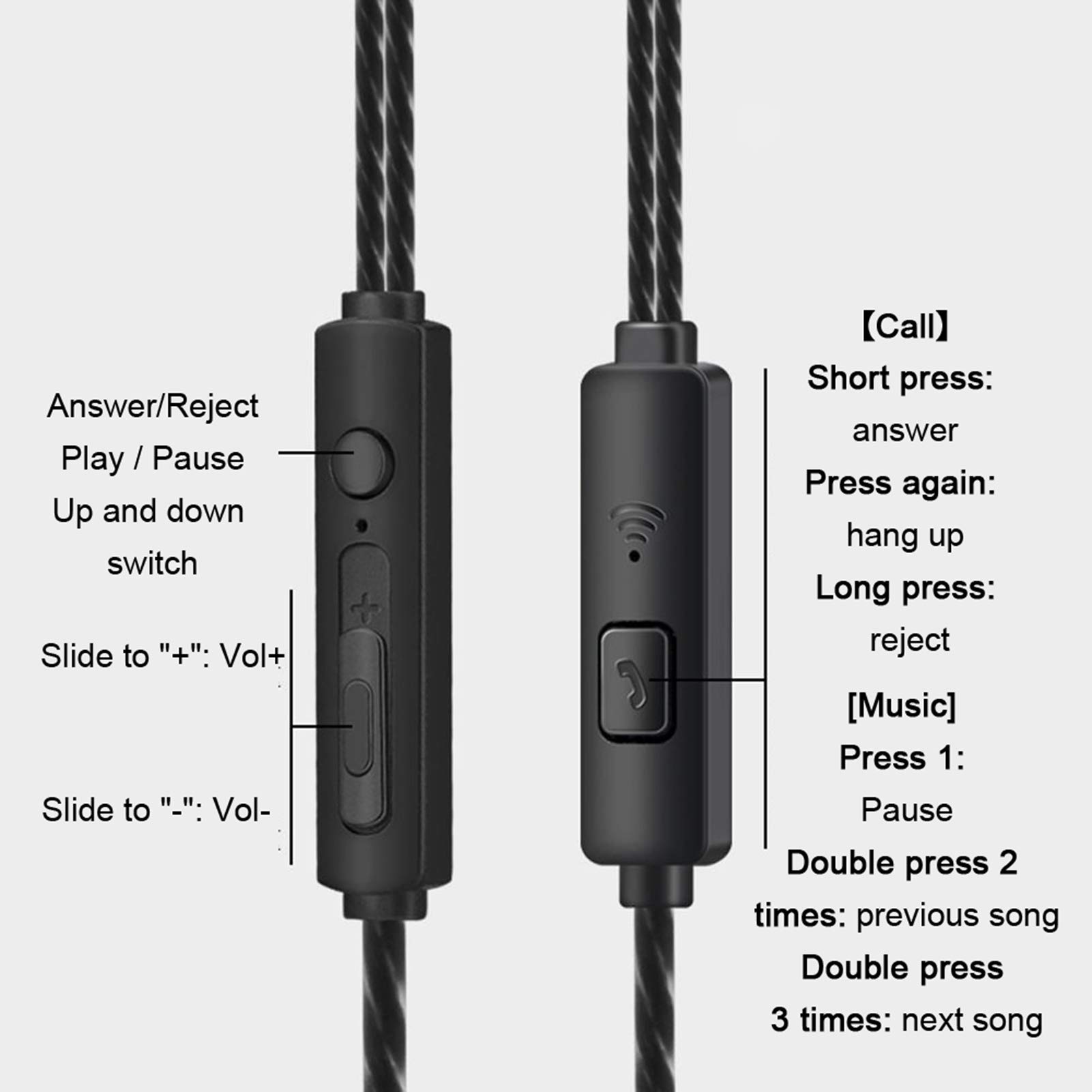D-GROEE Earbuds Earphones, Wired Headphones in Ear, S12 Universal 3.5mm Earphone Wired Earbuds with Mic for Phone White with Mic
