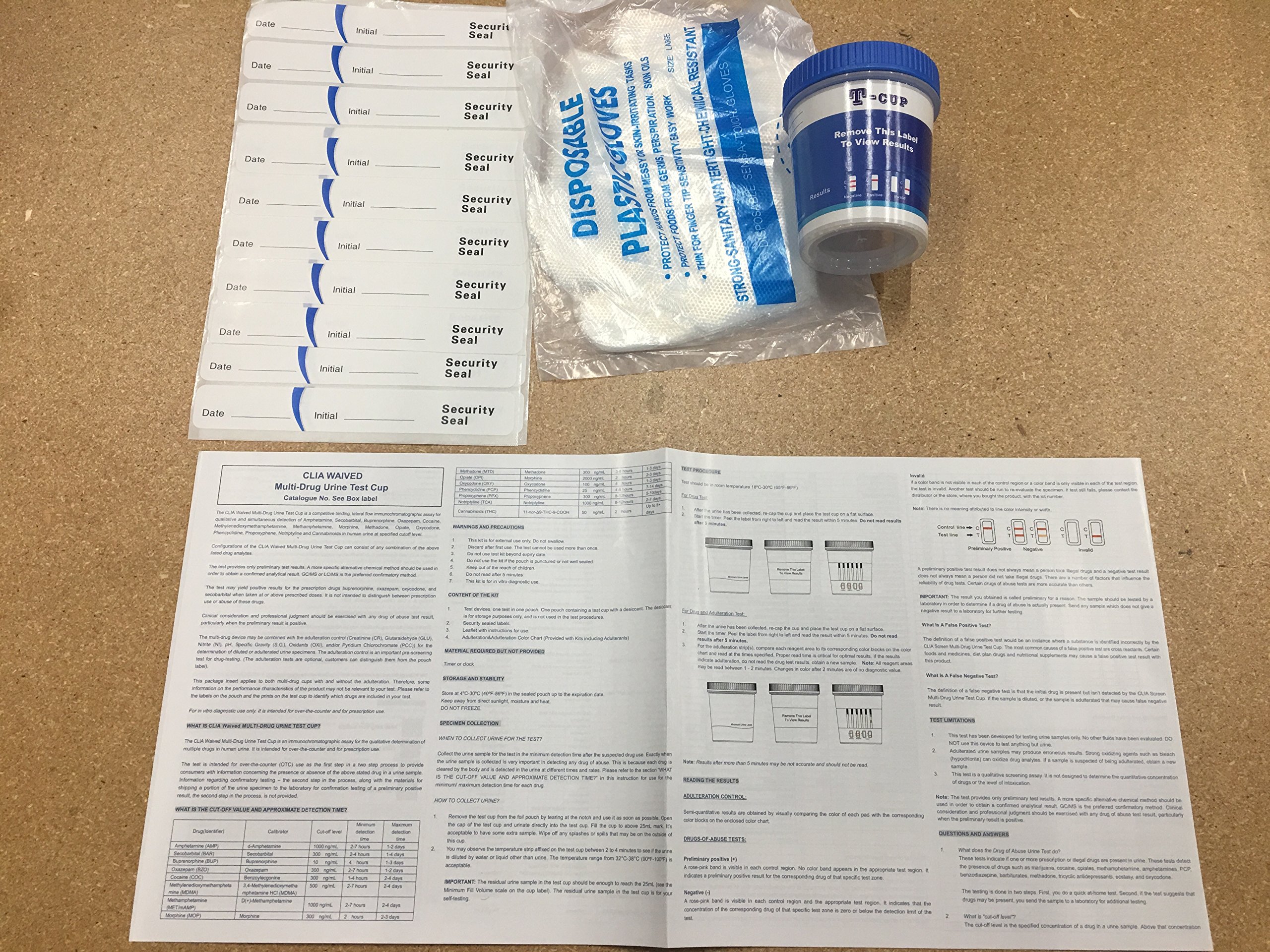 7 Panel T-Cup Multi Drug Urine Test Kit (Multiple Quantities)(250)(COC/THC/OPI/mAMP/BZO/AMP/OXY)